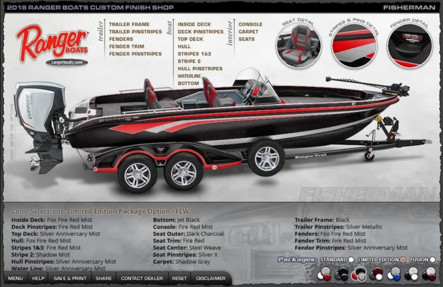 Ranger 2018 Fisherman Colors - VICS BOATS HOME