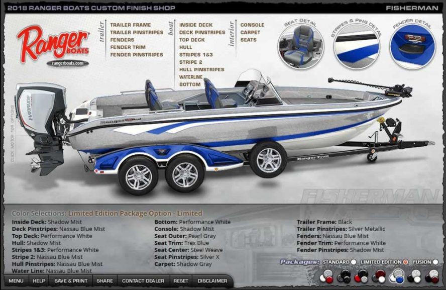 Ranger 2018 Fisherman Colors - VICS BOATS HOME