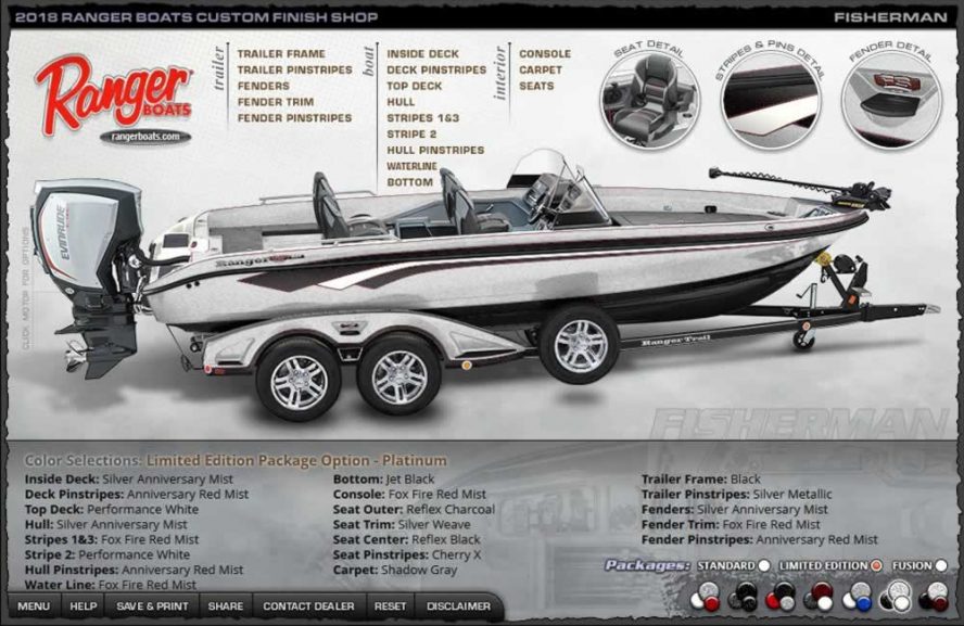 Ranger 2018 Fisherman Colors - VICS BOATS HOME