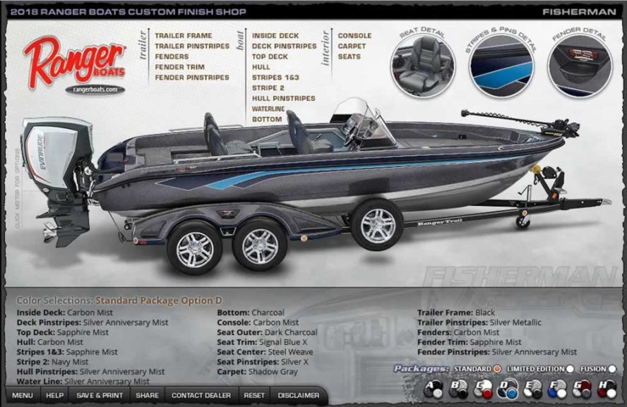 Ranger 2018 Fisherman Colors - VICS BOATS HOME